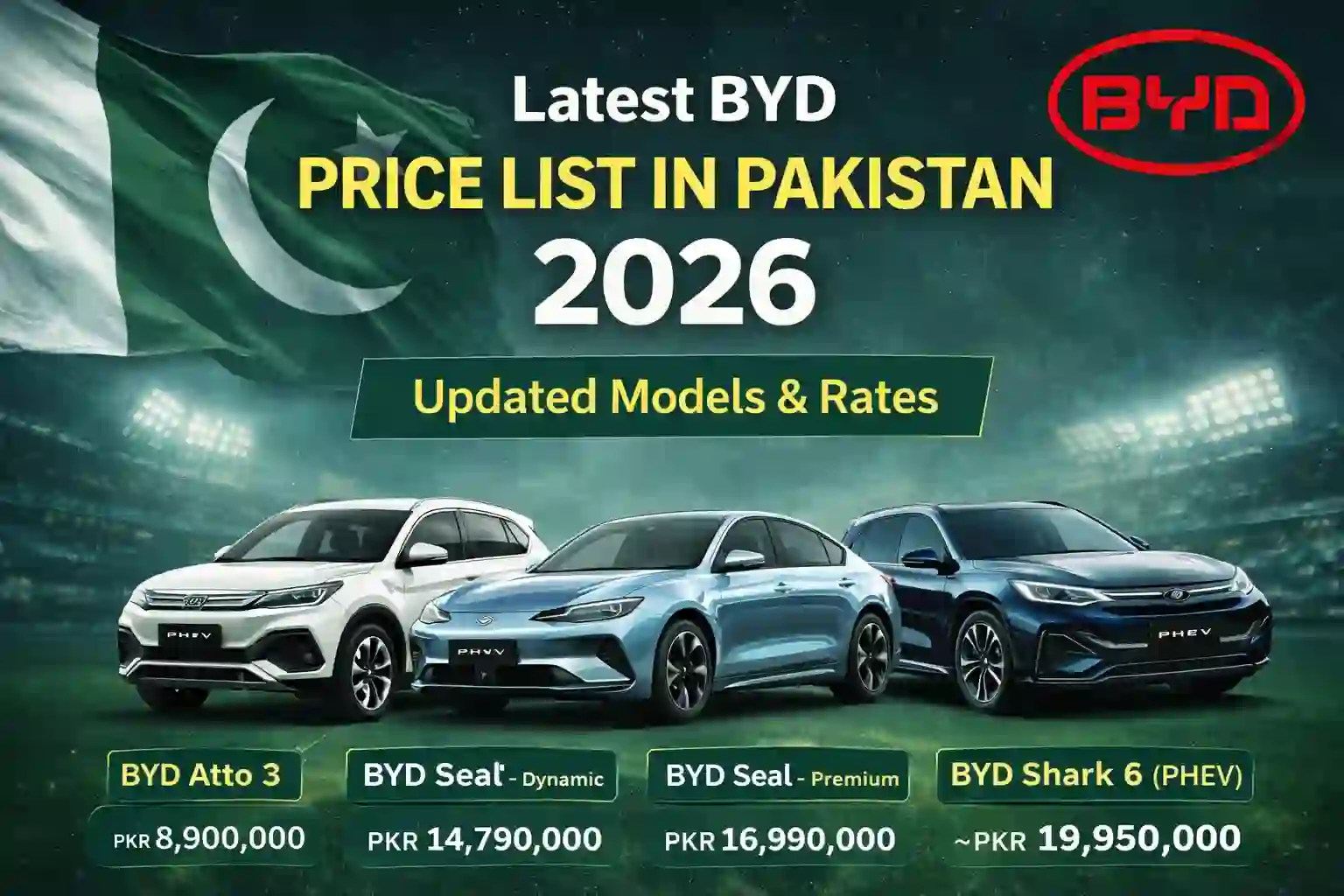 BYD Cars Prices in Pakistan 2026